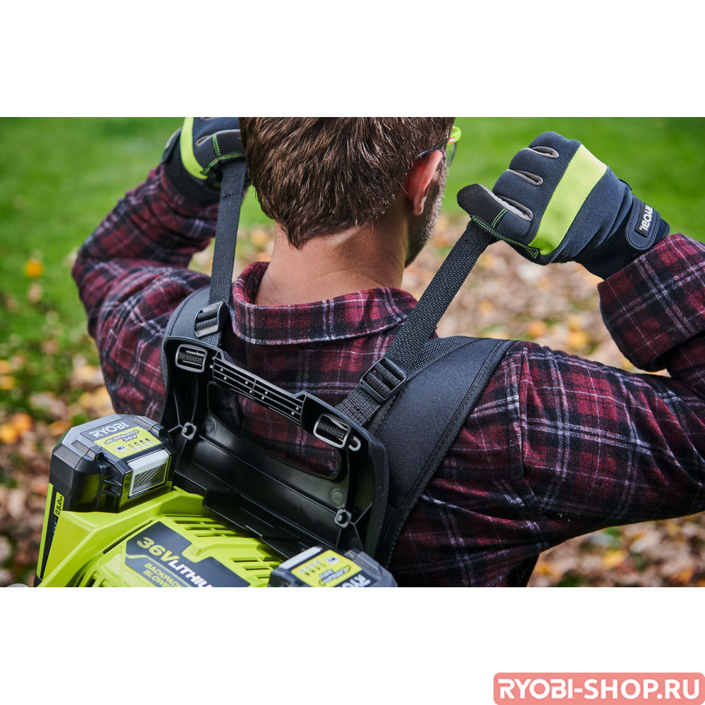 Воздуходувка ранцевая аккумуляторная Ryobi RY36BPXA-0 5133004577 ...